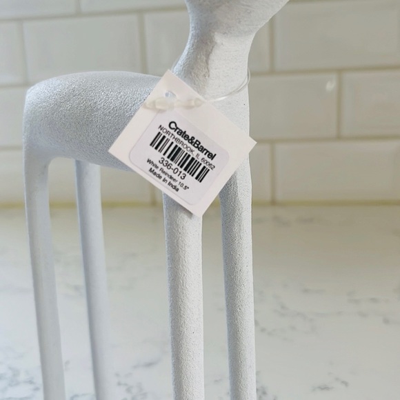 Crate&Barrel | Accents | Cratebarrel White Reindeer Figure 5 | Poshmark